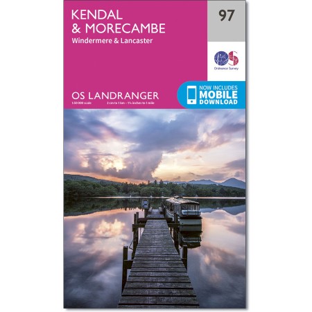 97 KENDAL AND MORECAMBE. Windermere and Lancaster. OS LANDRANGER