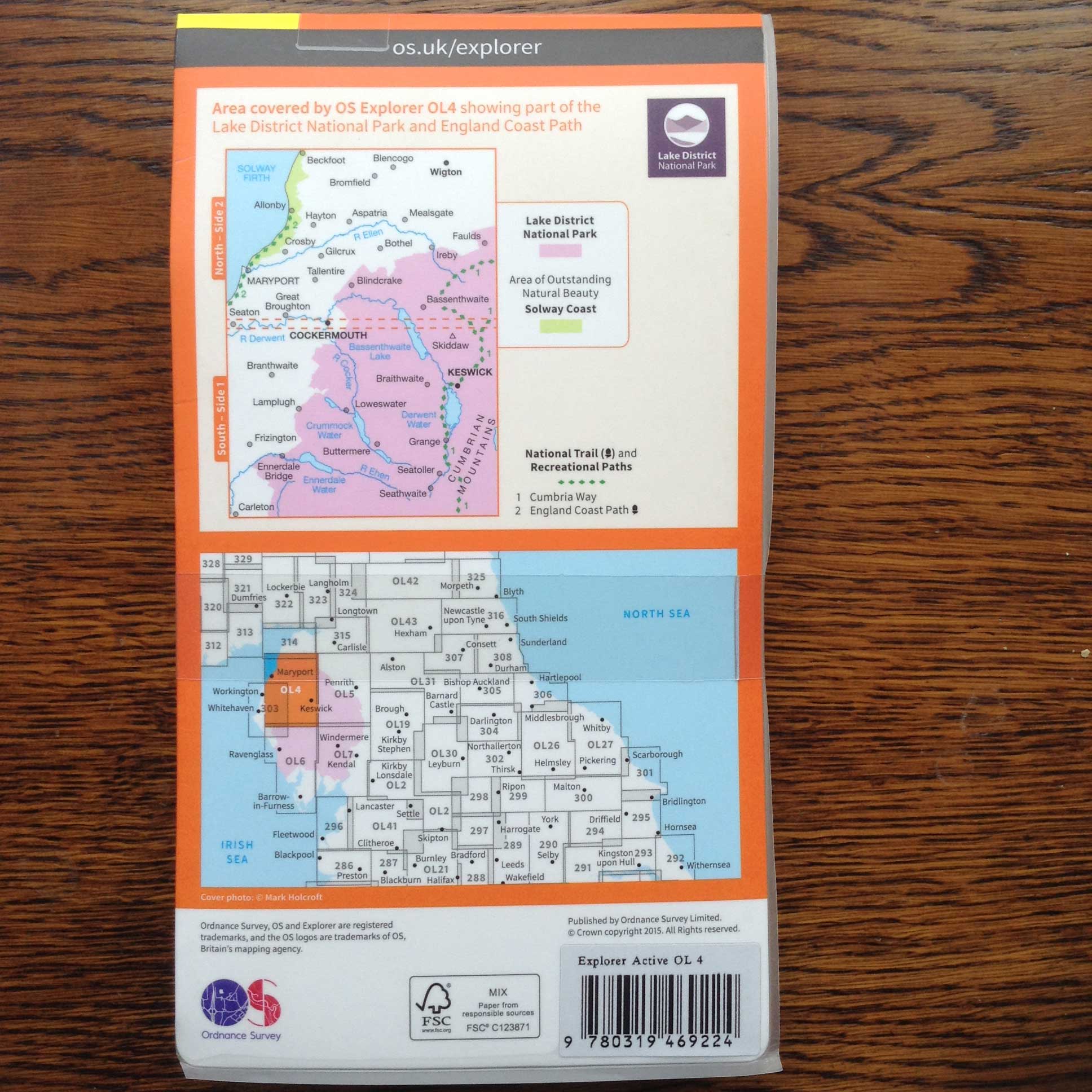 OL 4 The English Lakes North-Western Area. Keswick, Cockermouth and ...