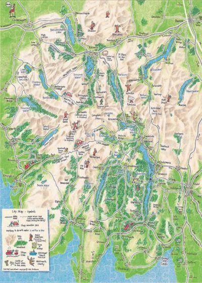 Lake District Lap Map Jigsaw Puzzle 1000 Pieces | Just for Ewe