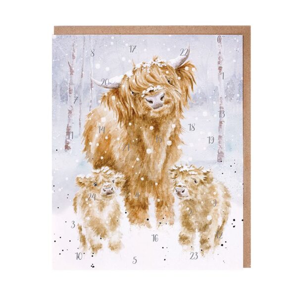 A Highland Christmas Highland Cow Advent Calendar Card Wrendale Designs ...