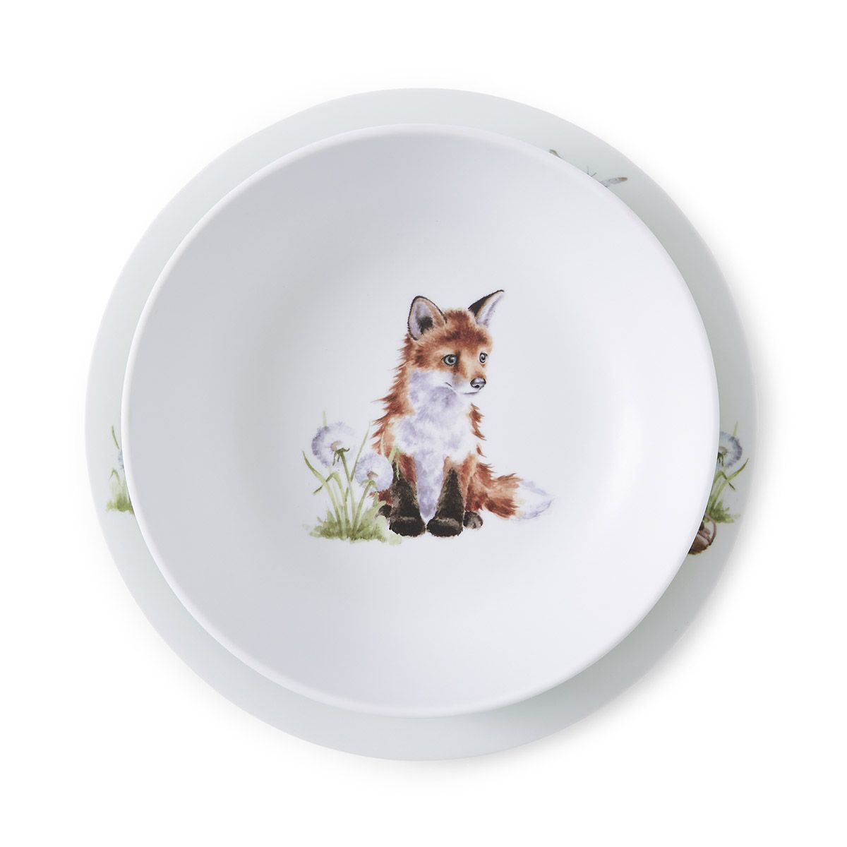 2 Piece Plate and Bowl Set by Wrendale Designs - Little Wren | Just for Ewe